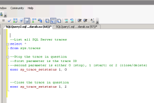 How to Stop & Delete a SQL Server Trace