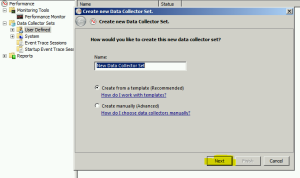 Perfmon Create New Data Collector Set Grayed Out (FIX)
