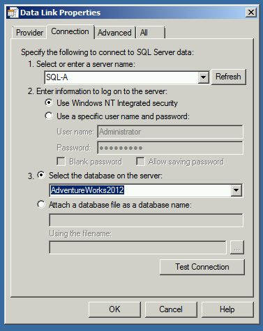 How to Test Connection to SQL Server Using UDL File