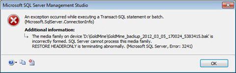 Error 3241 in SQL Server - Mohammad Darab