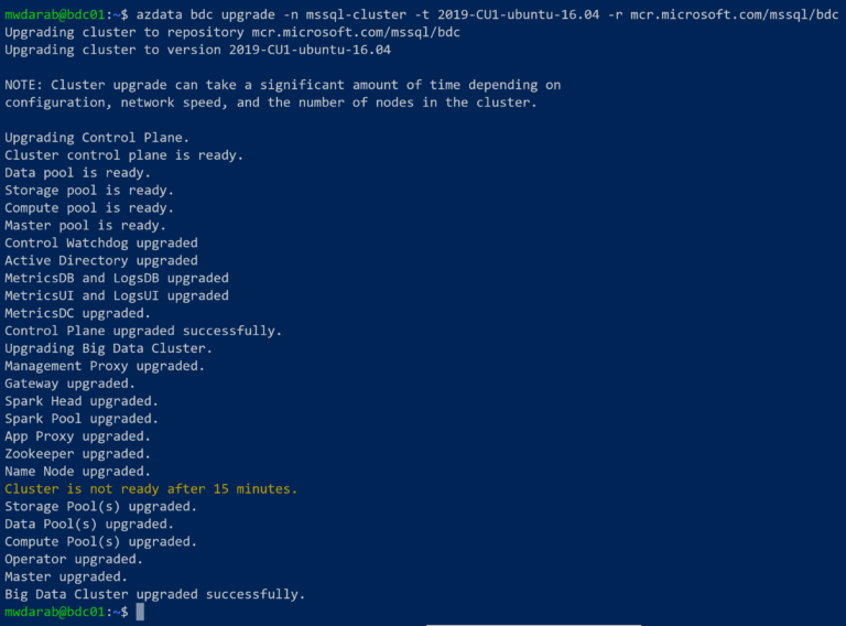 How To Upgrade A Sql Server Big Data Cluster Mohammad Darab